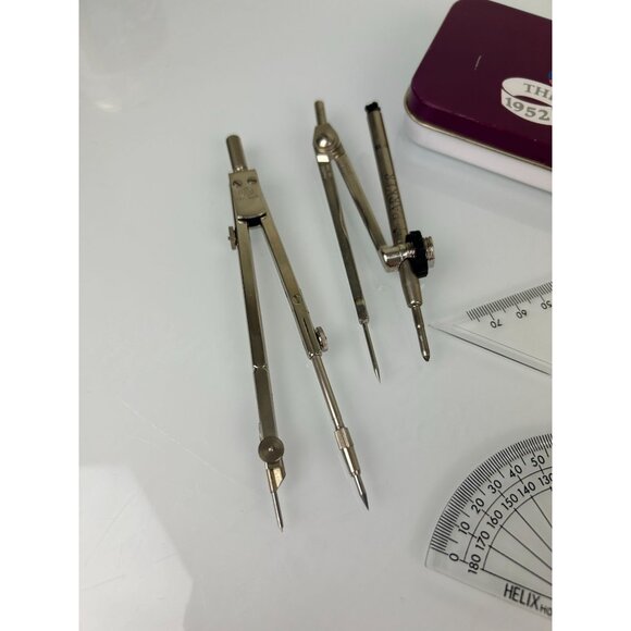 Helix | Office | 977 Queen Elizabeths Silver Jubilee Math Set Tin ...